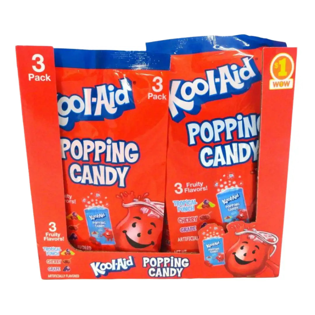 Koolaid Popping Candy Tropical Punch, Cherry & Grape Flavor 12 x 21g ...